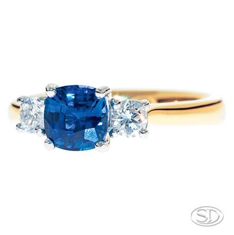 Avi – Ceylonese sapphire Engagement Ring - Stephen Dibb