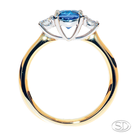 Avi – Ceylonese sapphire Engagement Ring - Stephen Dibb