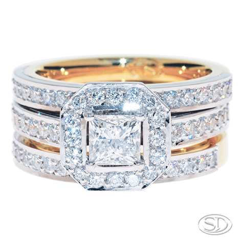Eva – Engagement & Wedding Ring set - Stephen Dibb Jewellery
