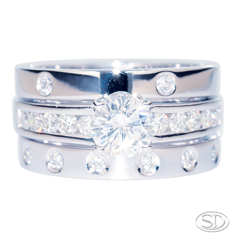 Patricia – engagement & wedding ring Set - Stephen Dibb Jewellery