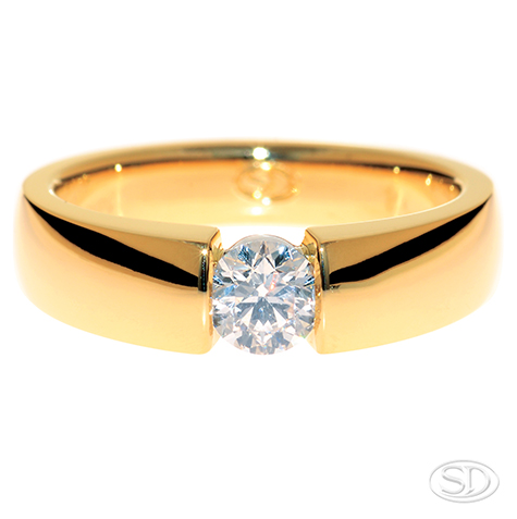 Suspension – suspended Diamond engagement ring - Stephen Dibb Jewellery