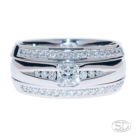 Viona – engagement & Wedding ring set - Stephen Dibb Jewellery